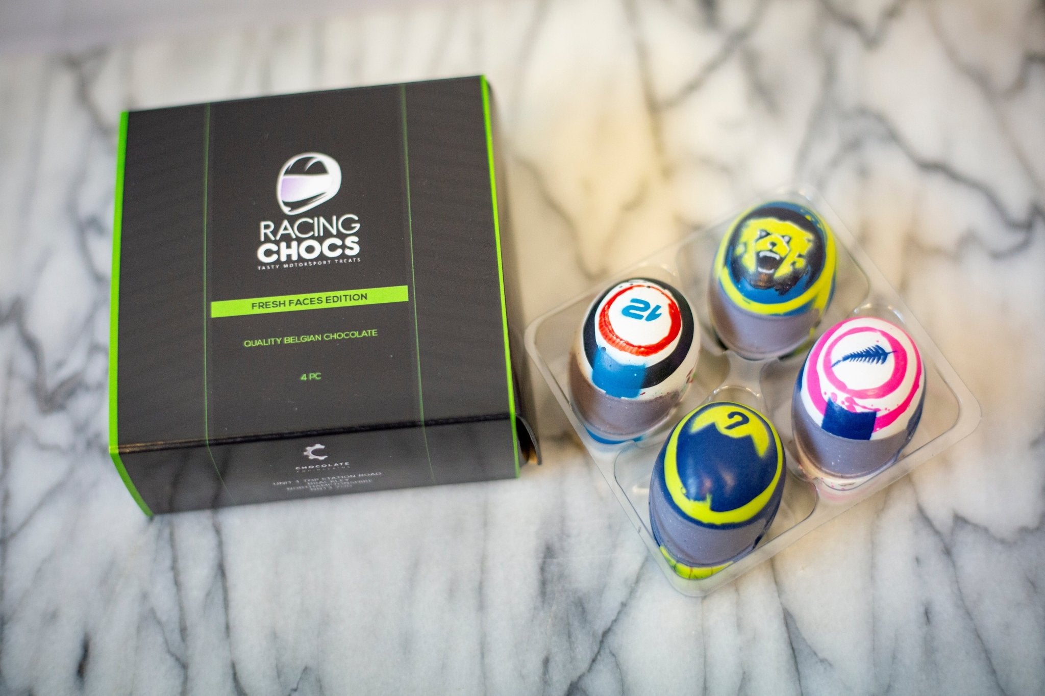 4pc Racing Chocs - Fresh Faces Box