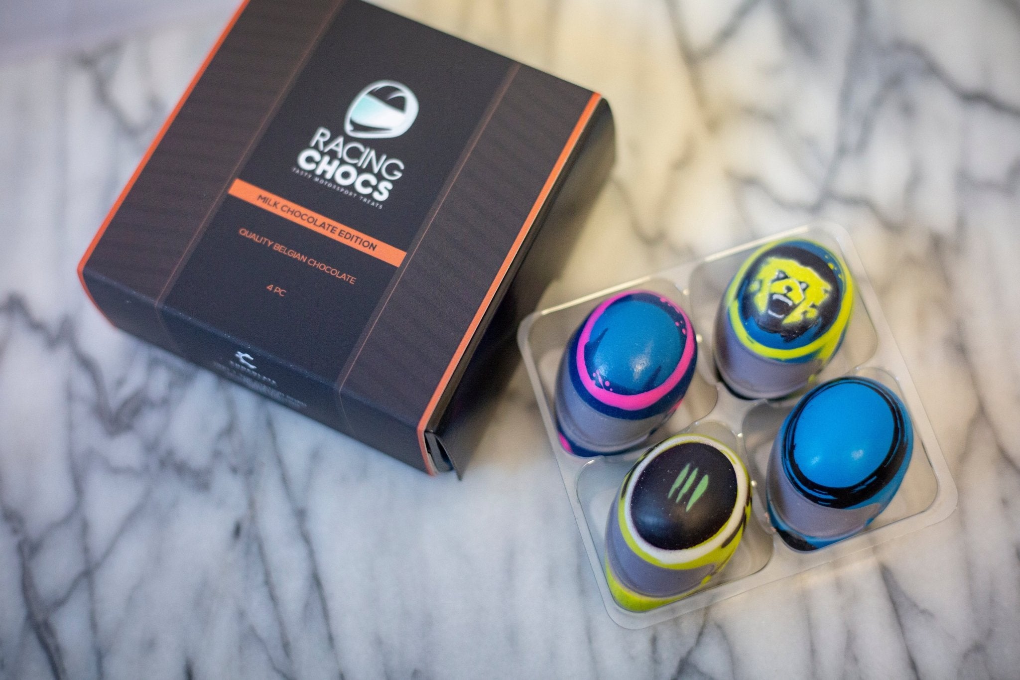 4pc Racing Chocs - Milk Chocolate Box